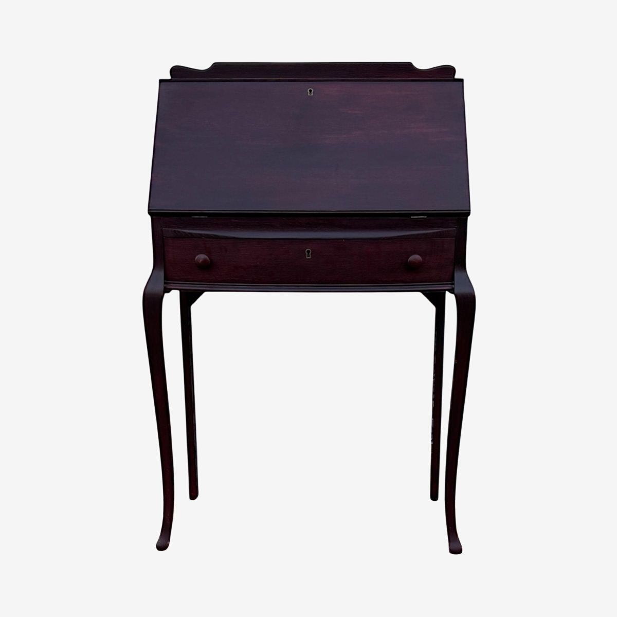 Vintage Mahogany Secretary Desk • Queen Anne Writing Desk • Drop Front ...