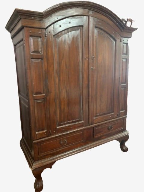 Dark Wood Arch Top Armoire - $562.8 | Kashew | Kashew