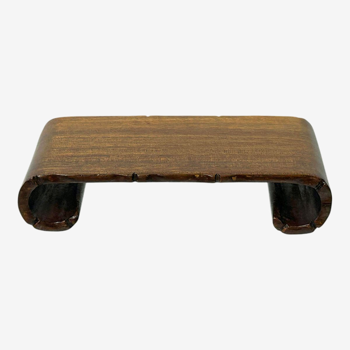 5" Brown Wood Scroll Legs Rectangular Display Stand Riser Easel | Kashew