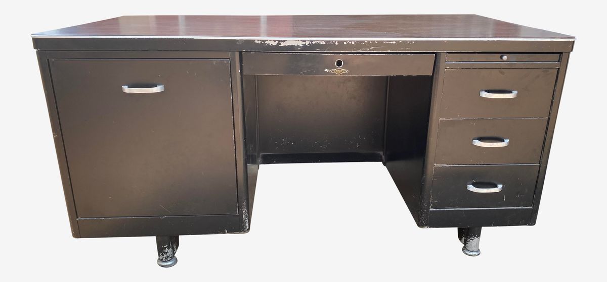 Vintage Mid Century Art Metal Executive Desk | Cole Steel - $499 ...