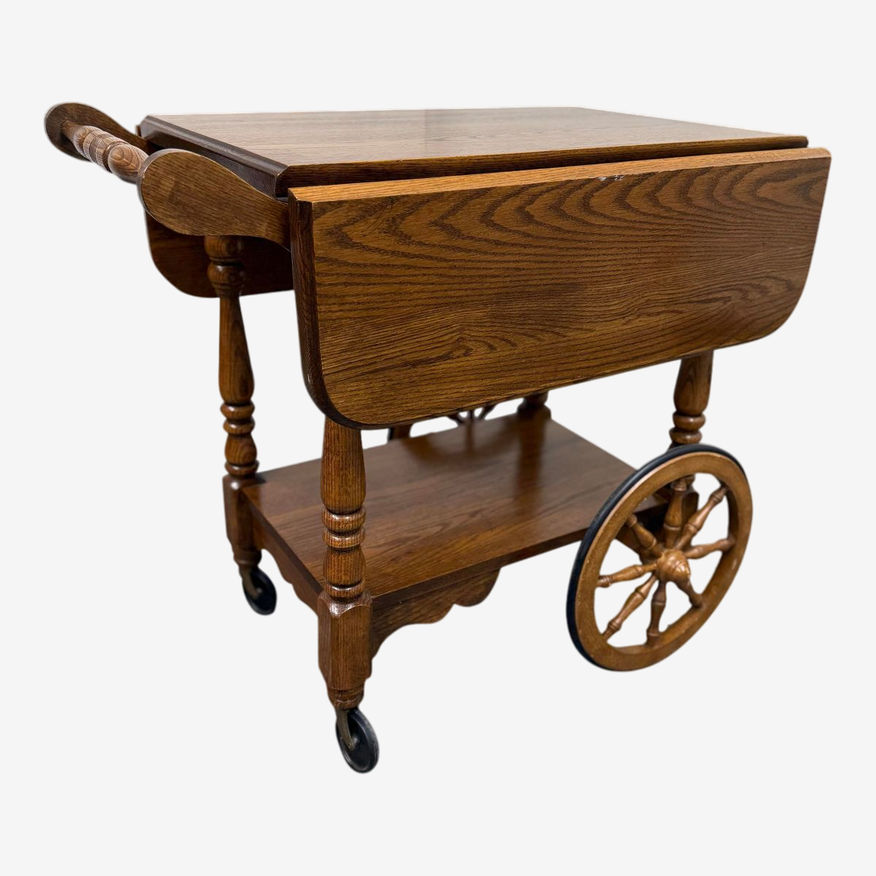 Vintage Butler Drop Leaf Tea Bar Serving Cart/Trolley | Kashew