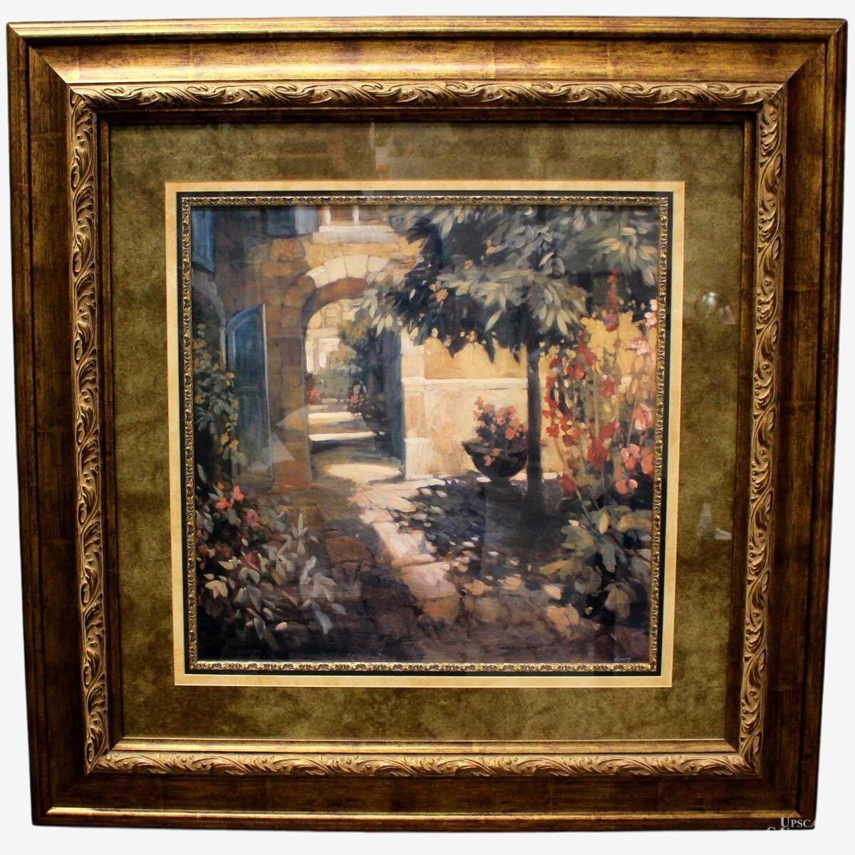 Framed Tuscan Courtyard Scene - $292 | Kashew | Kashew
