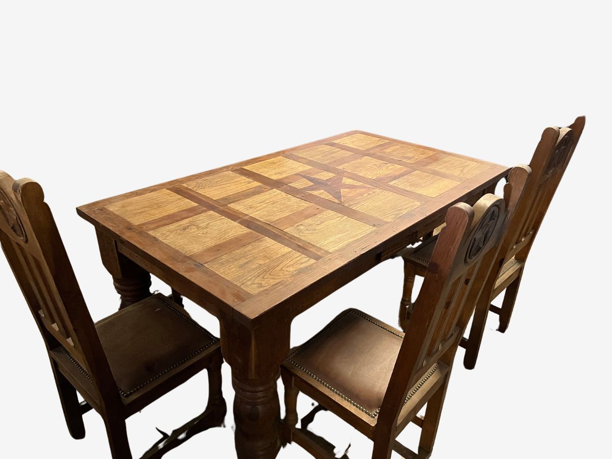 Rustic Texas Star Dining Table Set - $1594 | Kashew | Kashew