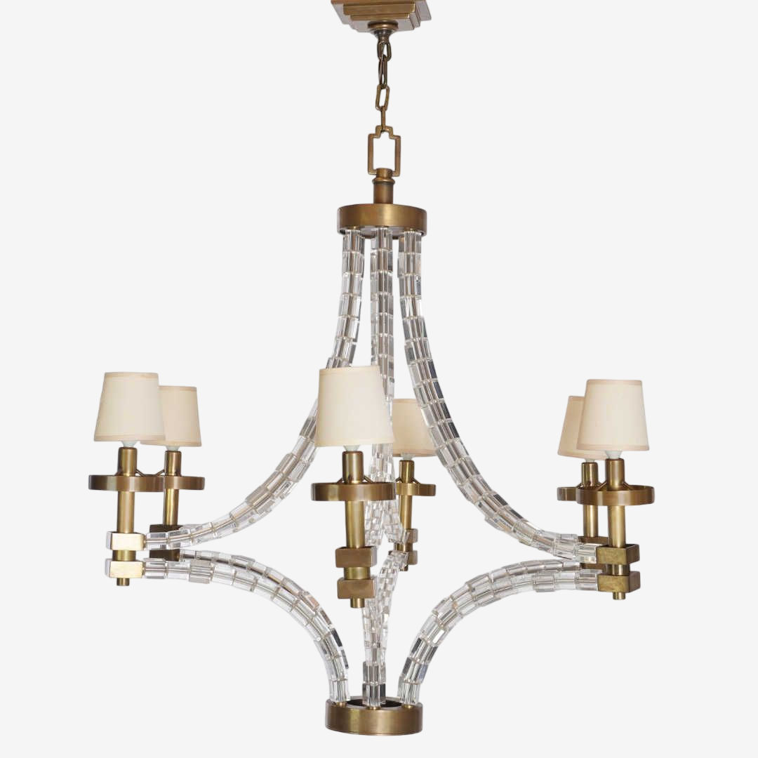 Visual Comfort Crystal Cube Large Chandelier by Chapman & Myers ...