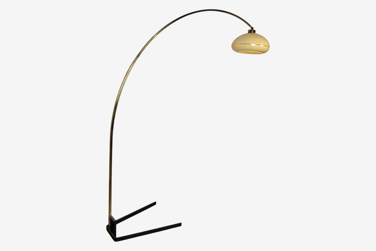1970s mid century arc lamp in brass by peter morelli | Nova of ...