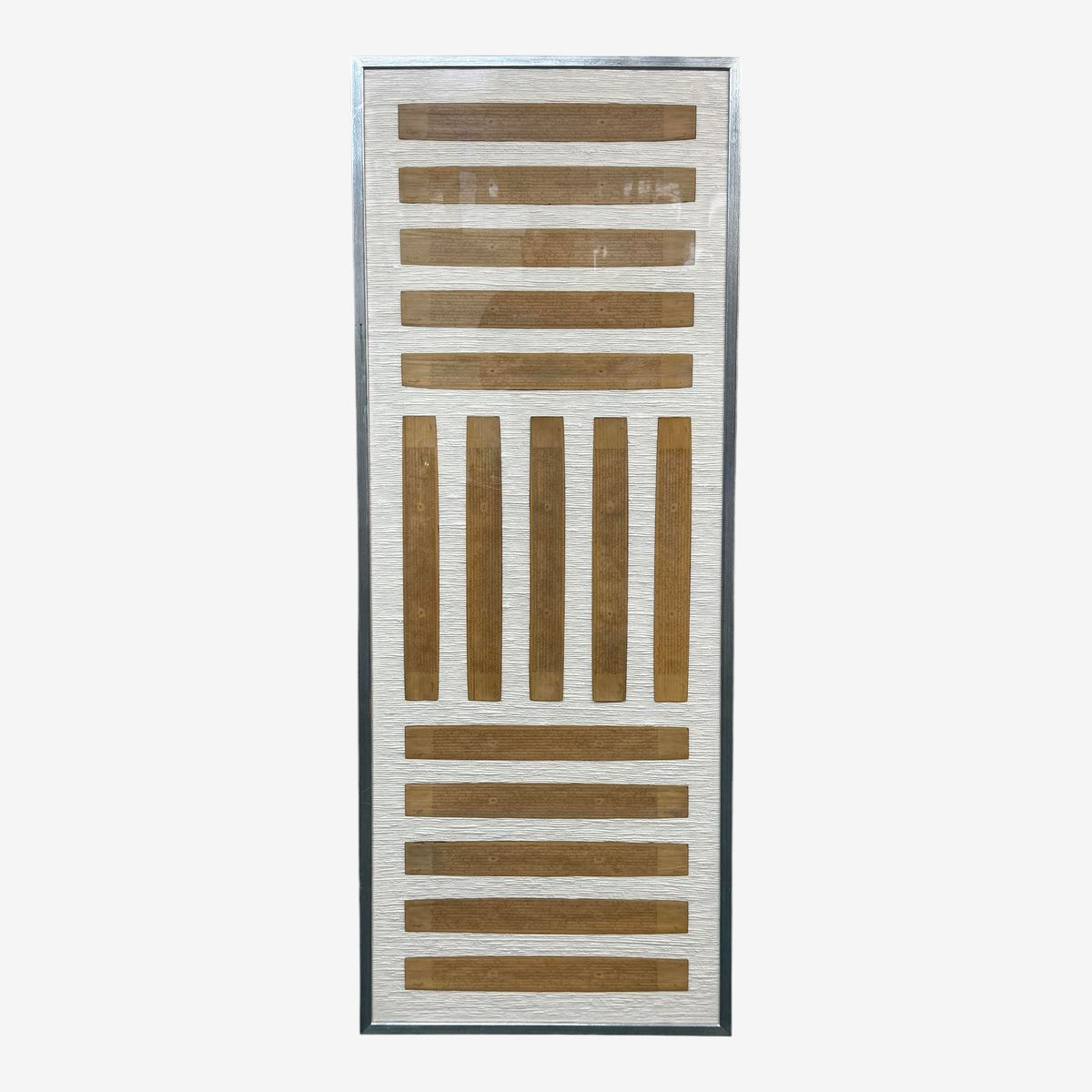 Burmese Buddhist Scripture on Palm Leaf Collage, Framed | Herman Miller ...