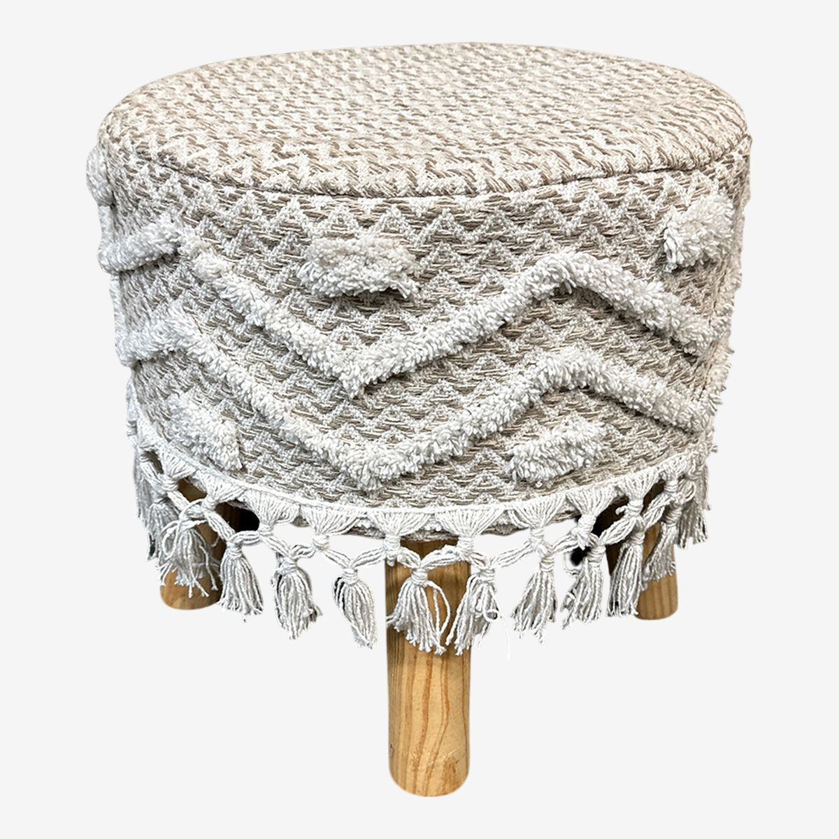 Boho Chic Fringe Ottoman - $99 | Kashew | Kashew