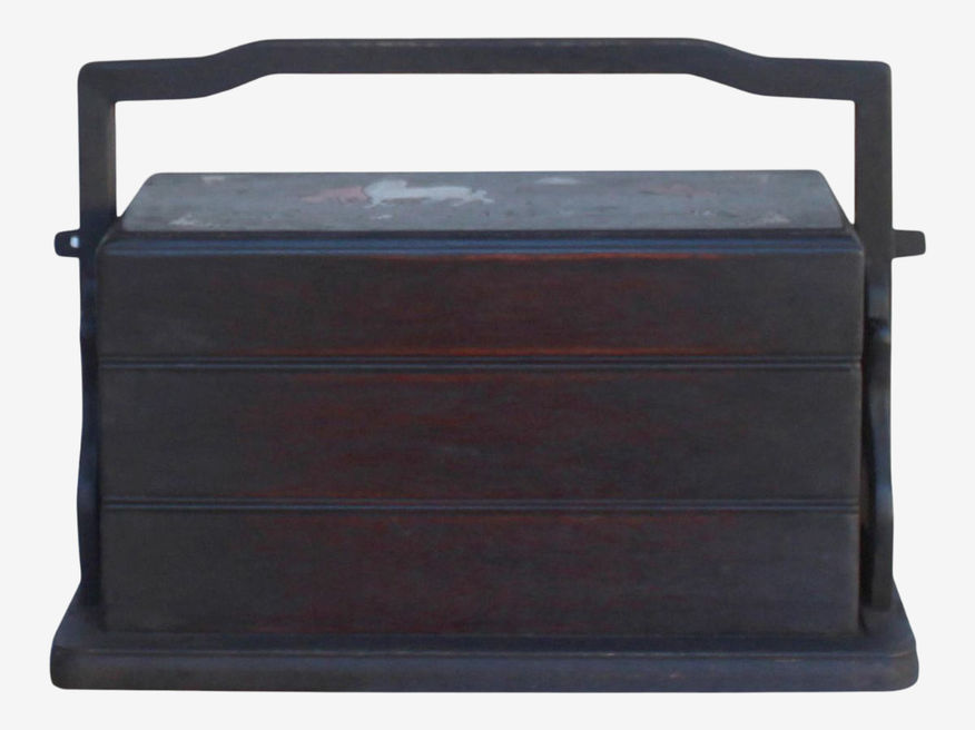 Traditional Chinese Multi Tray Wood Basket Box | Kashew