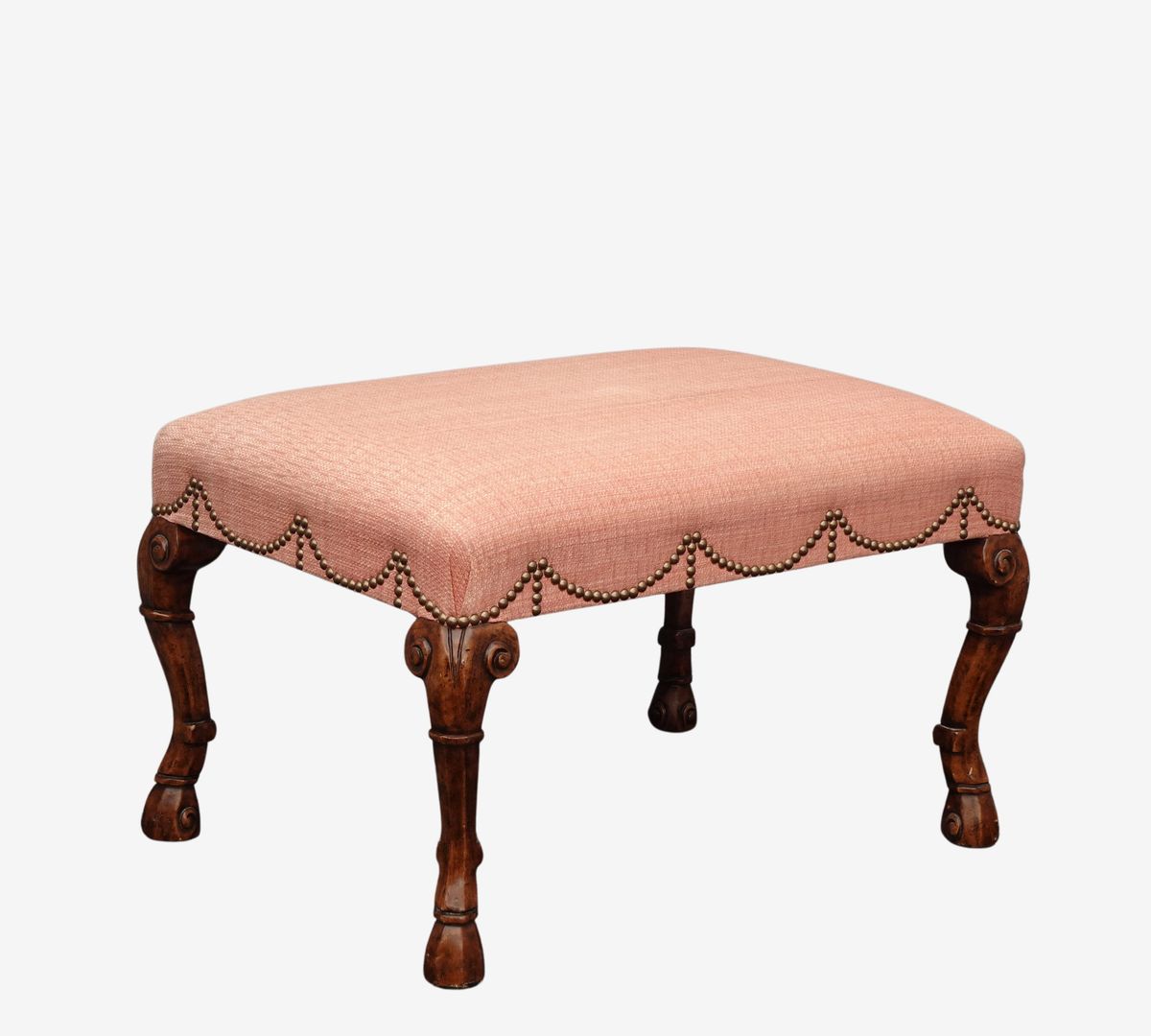 Vintage Minton Spidell French Style Coral Bench with Decorative Nails ...