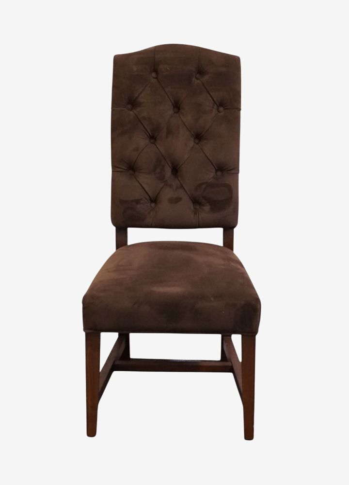 FABRIQUE PAR Contemporary Modern Chocolate Brown Faux Velvet Tufted ...