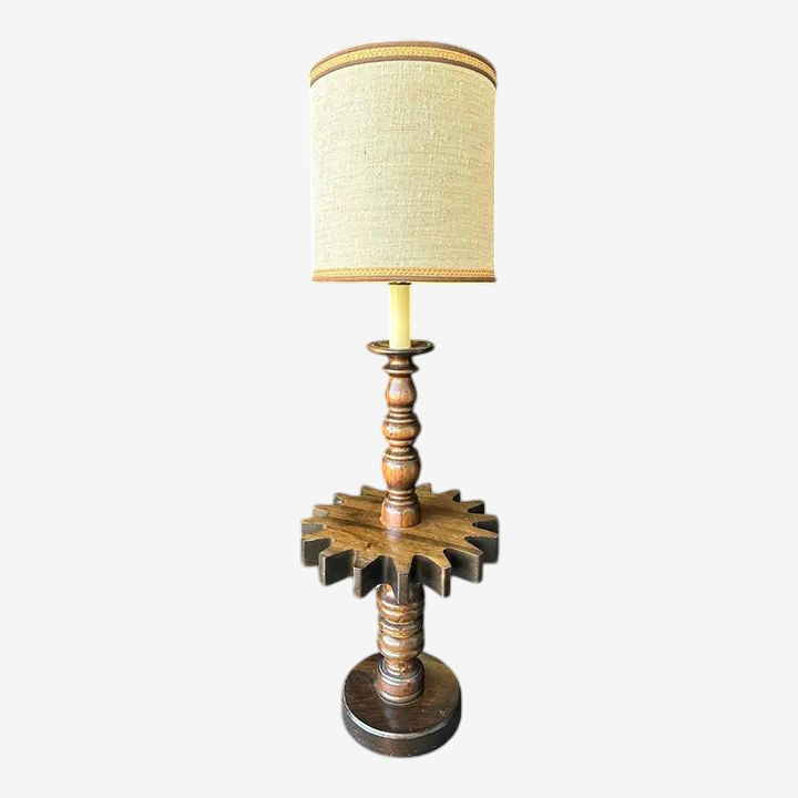 ‘Old Tavern’ Ethan Allen Cog Wheel Design Floor Lamp - Vintage 1970s ...