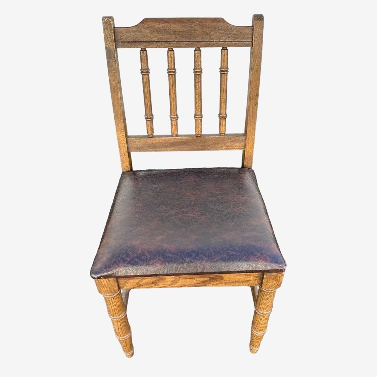 Small Faux Bamboo Chair 18x18x31”H - Vintage Henry Link Bali Hai Style ...