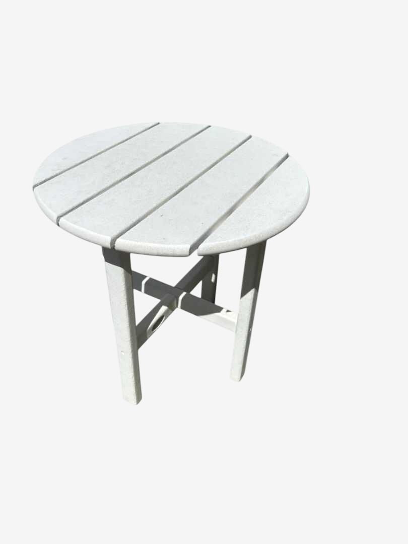 White Resin Outdoor Side Table - $194 | Kashew | Kashew