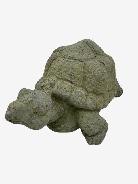 Small Green Concrete Turtle Garden Statue - $20 | Kashew | Kashew