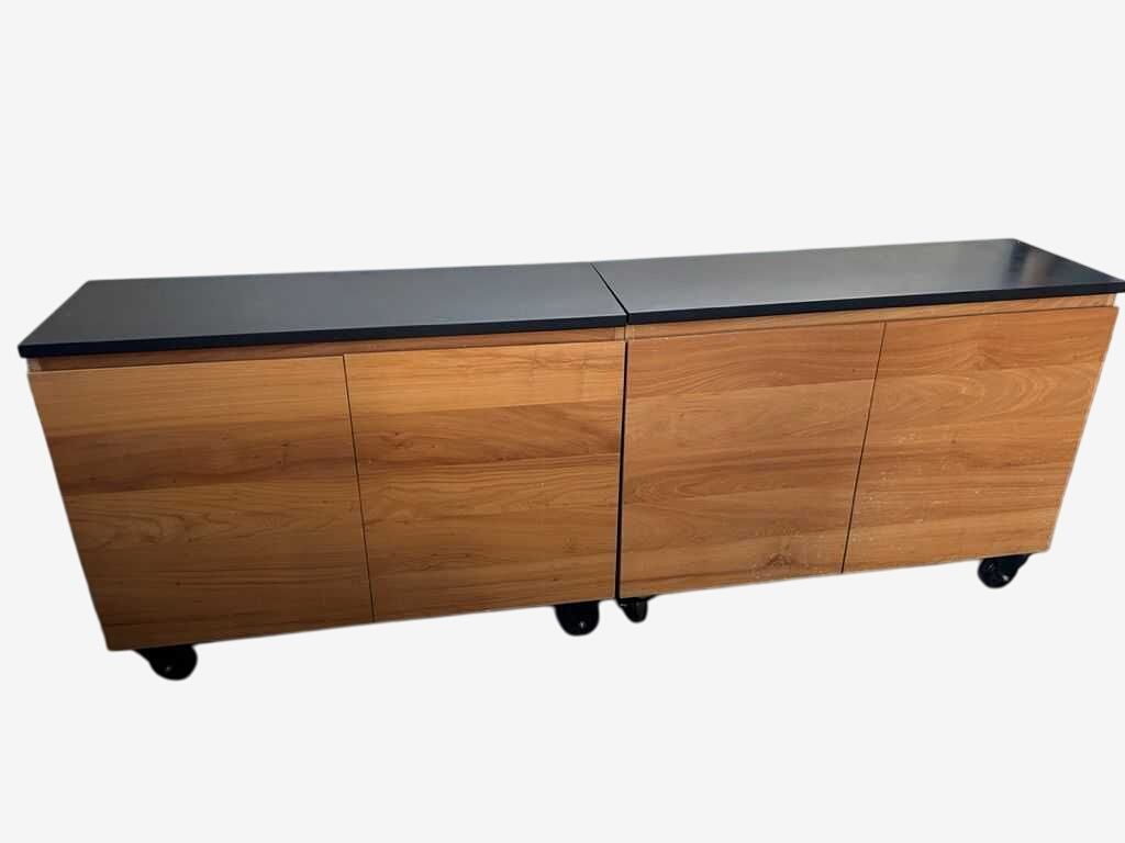Walnut Custom Made Storage Cabinet SET | Kashew