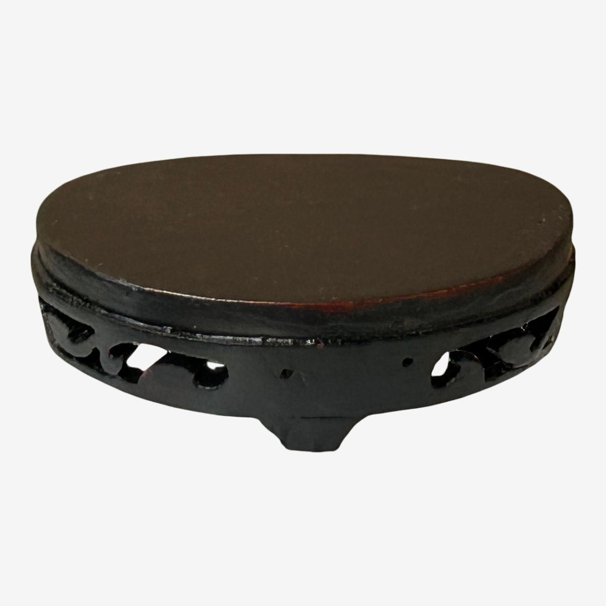 3" Black Wood Uneven Oval Shape Display Stand Riser Easel | E And E ...