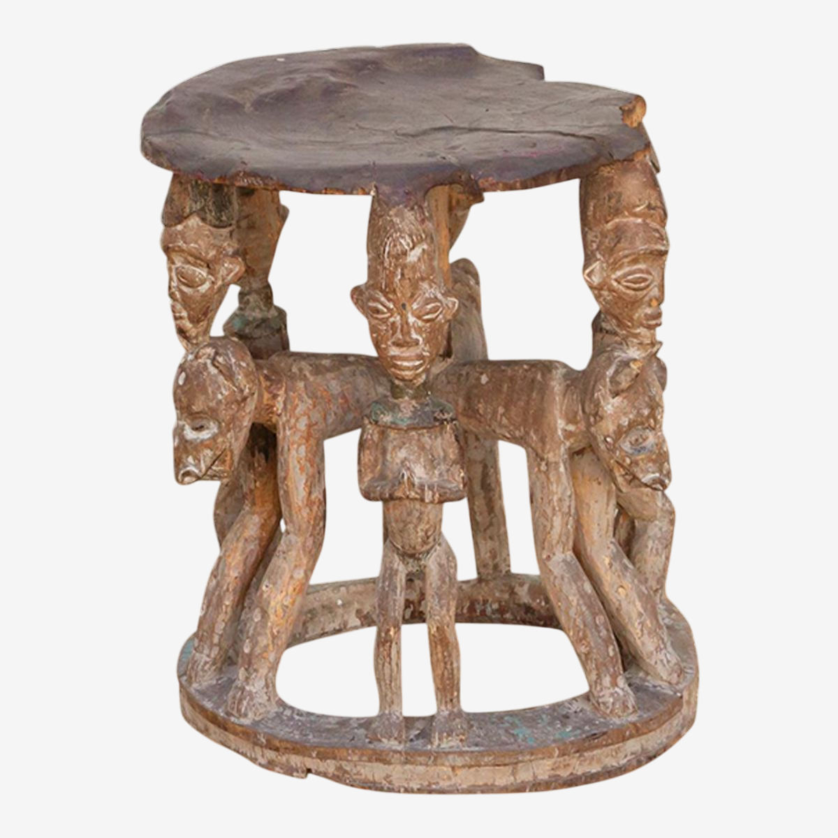 Rare Oversize African Babanki Painted Table - $2545 | Kashew | Kashew