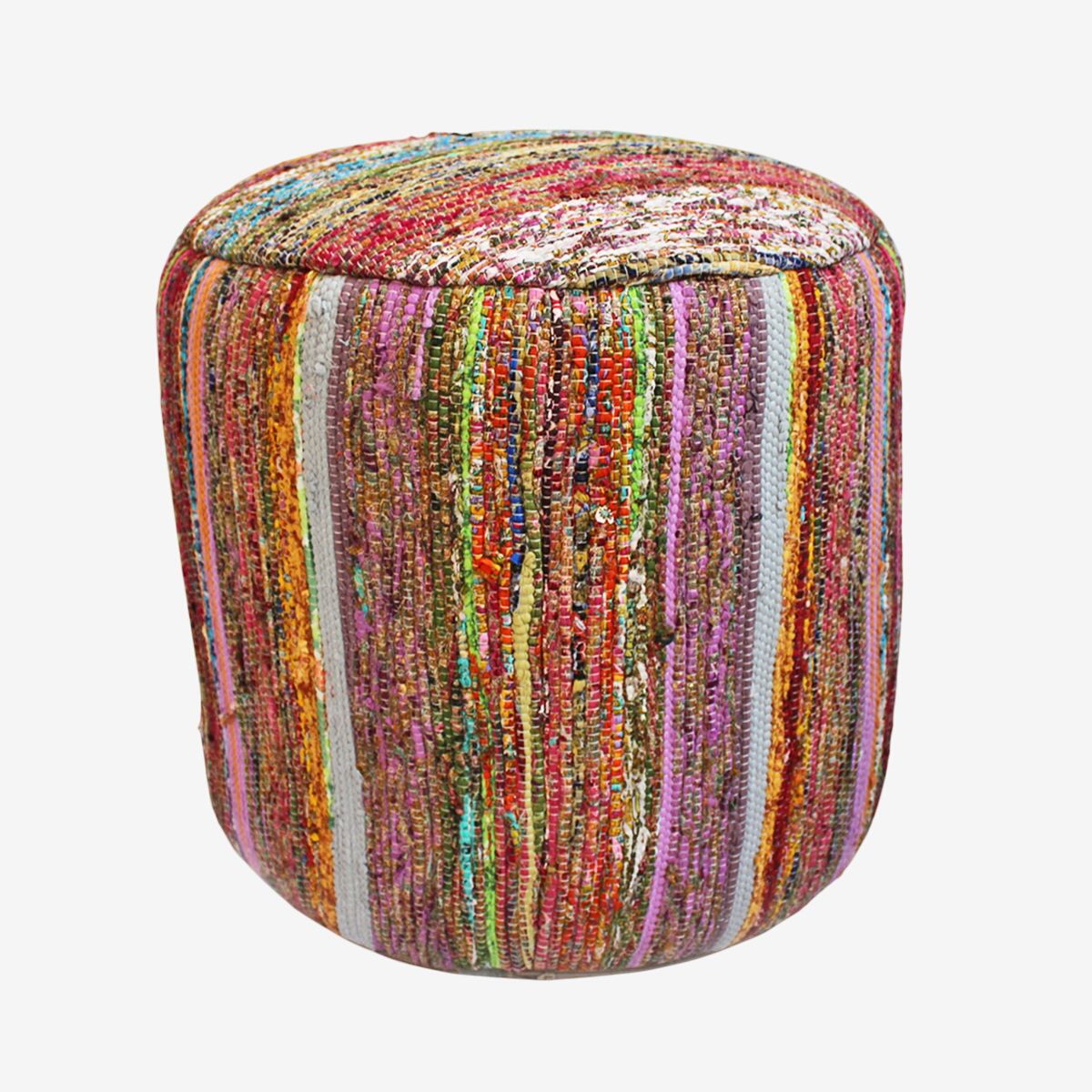 Colorful Sari Rug Pouf Ottoman - $950 | Kashew | Kashew