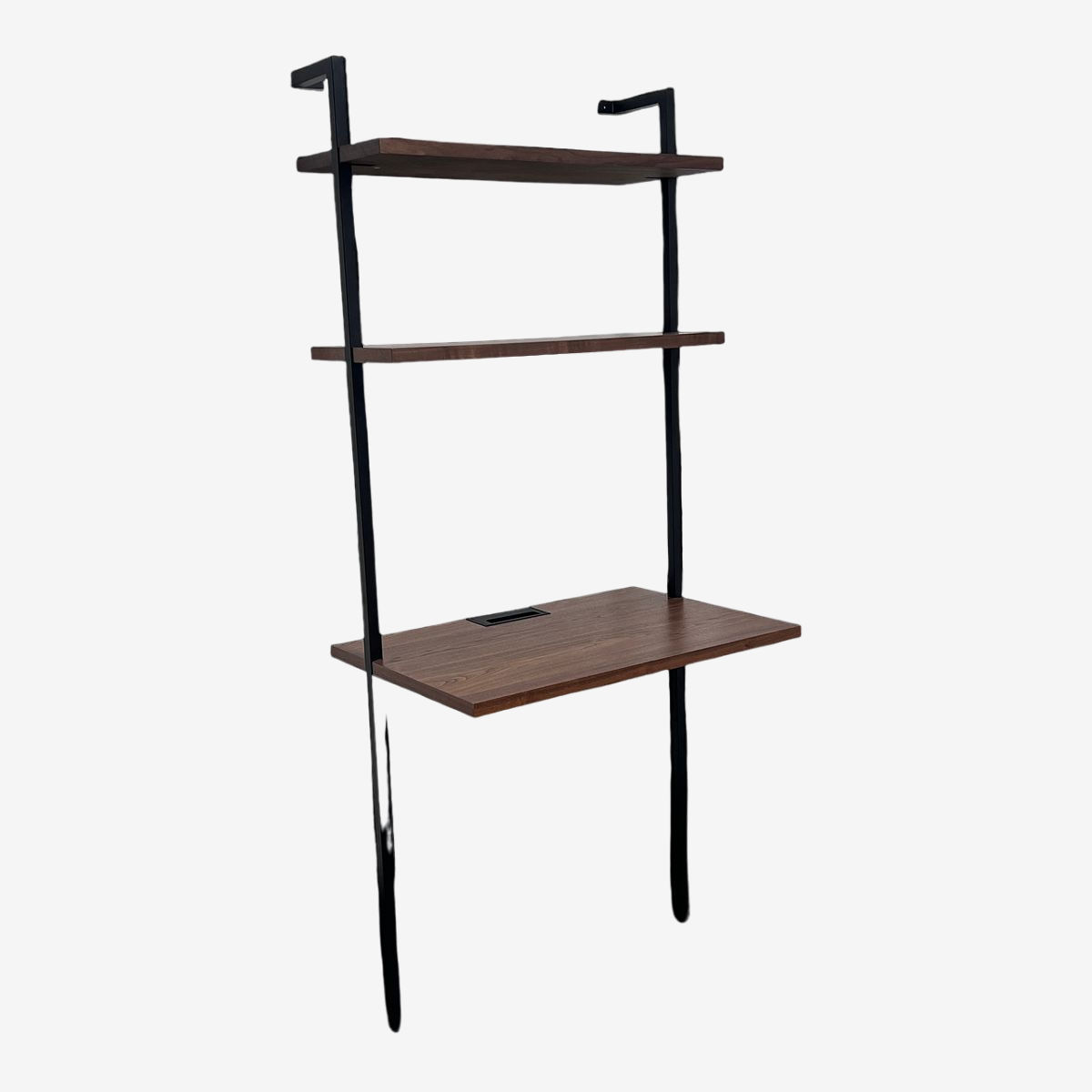 Cb2 Helix Walnut Wood Wall Mount Desk With Shelves | CB2 - $299 ...