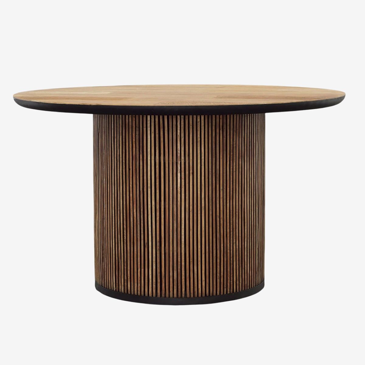 Round Teak Slat Dining Table - $4375 | Kashew | Kashew