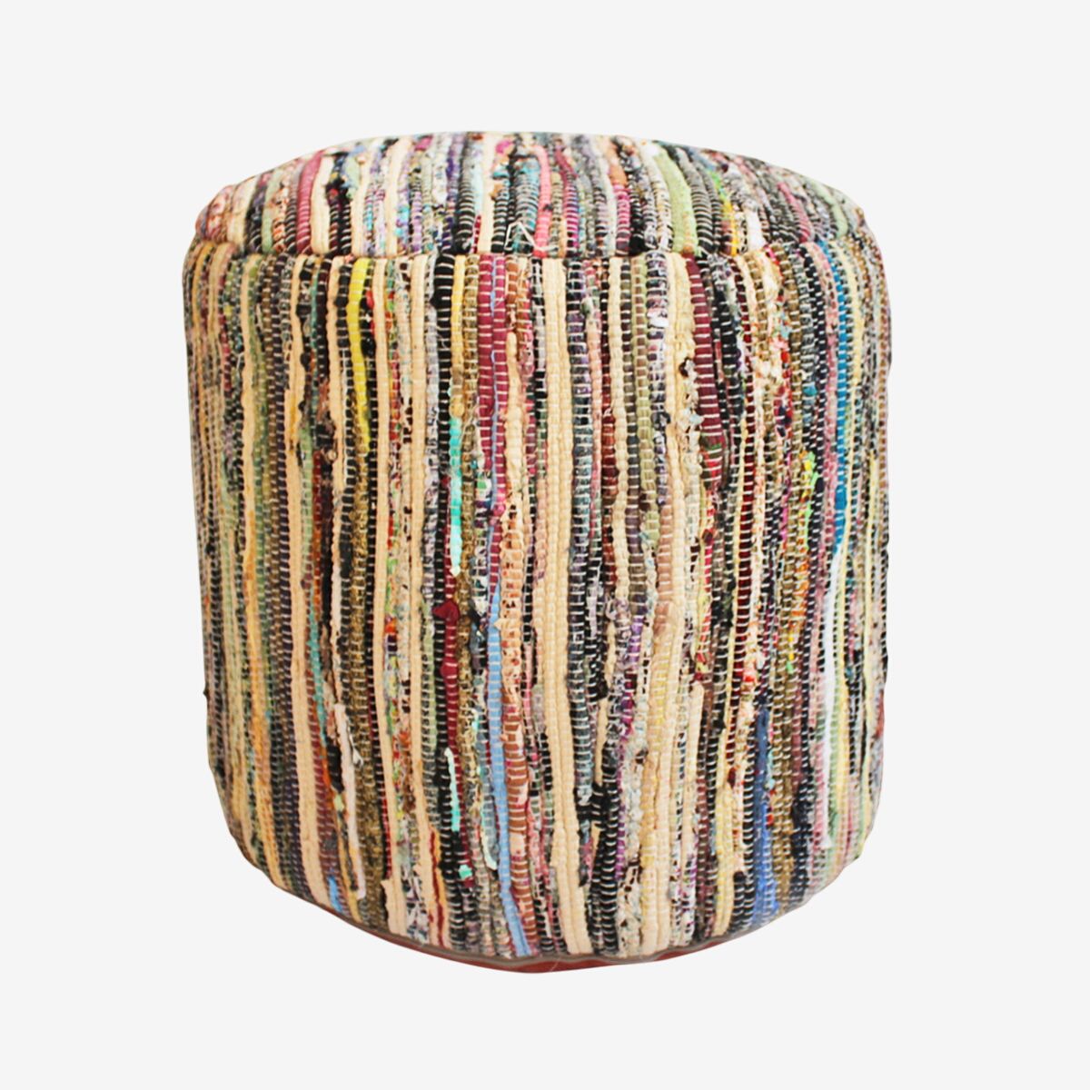 Colorful Sari Rug Pouf Ottoman - $1188 | Kashew | Kashew