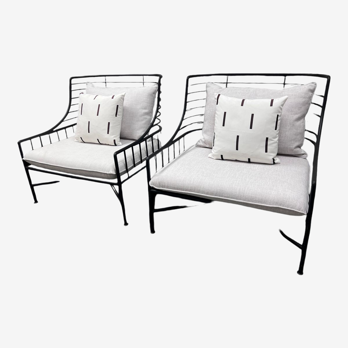 Mermelada Estudio for Cb2 Breton Black Metal Modern Outdoor Patio ...