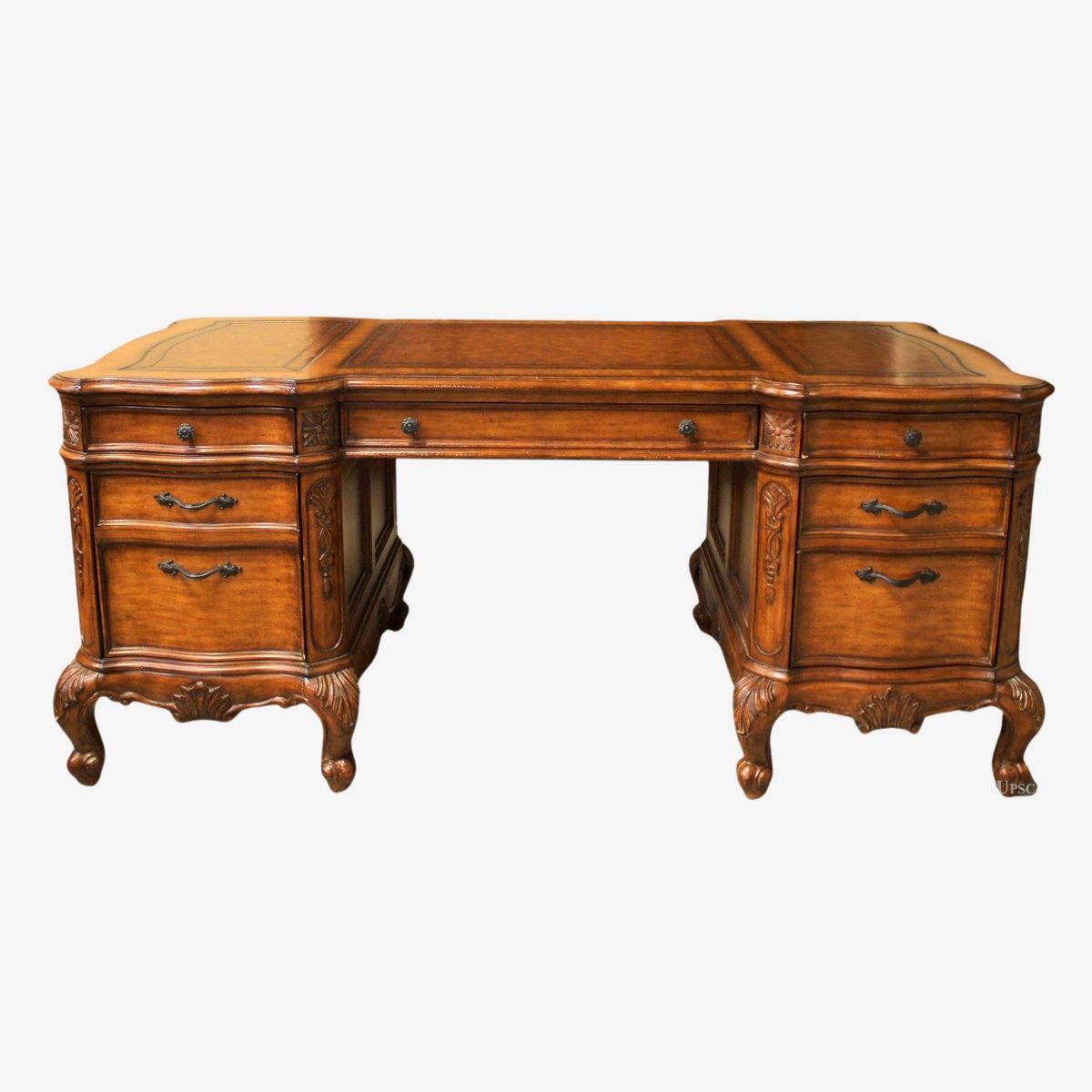 Horchow Double Pedestal Executive Desk | Kashew
