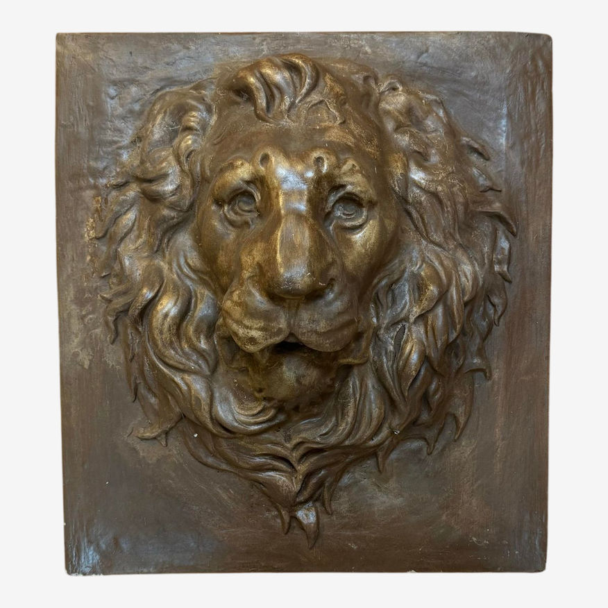 Antique Cast Lion Composite Head Wall Decor | Kashew