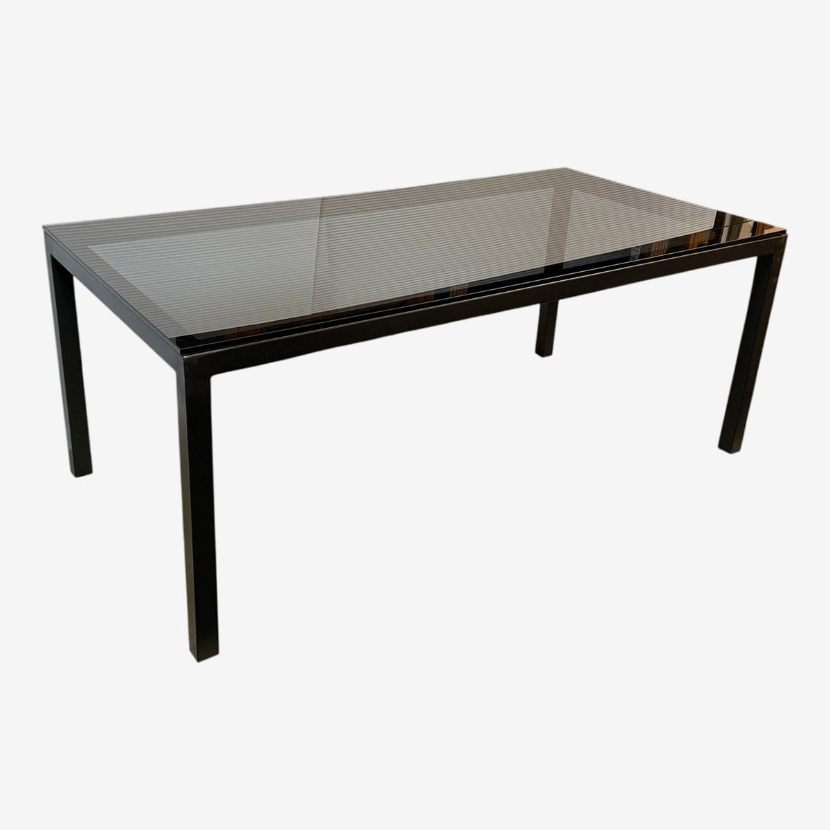 Room & Board Parson Smoked Glass Dining Table. | Kashew