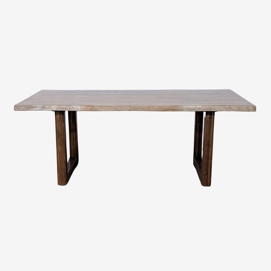 Live Edge Dining Table with Sled Base | Kashew
