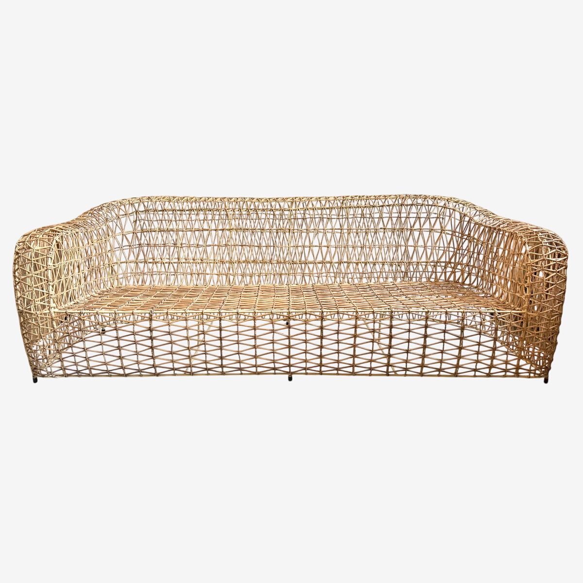 Rattan Open Weave Sofa | Kashew