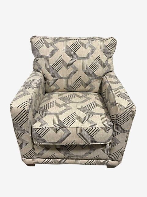 La Z Boy Khaki And Brown Patterned Arm Chair | Kashew