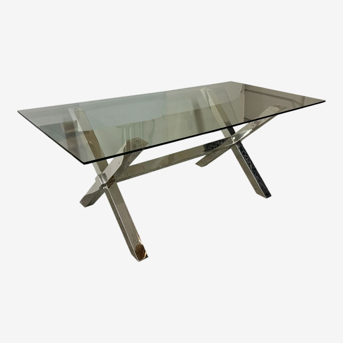 Z Gallerie Axis Glass Dining Table | Kashew