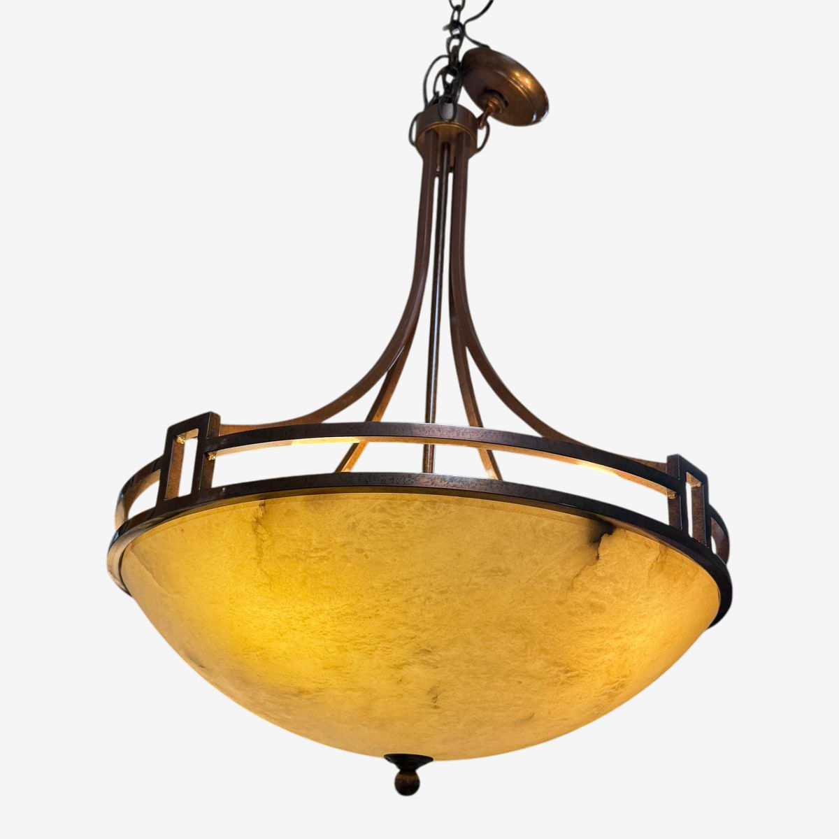 Frederick Ramon Millennial Copper + Alabaster Chandelier | Kashew