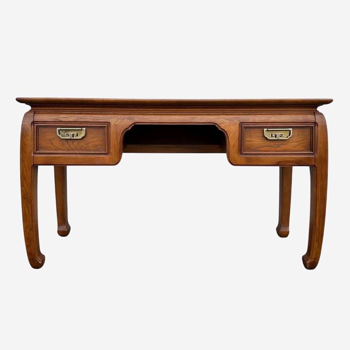 Chinoiserie Vanity Table by Thomasville Mystique - Vintage Pecan Burl ...