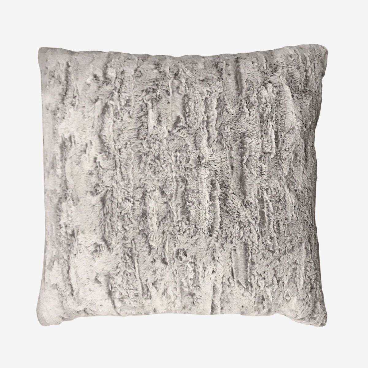 Grey Faux Rabbit Fur Pillow 24 | Kashew