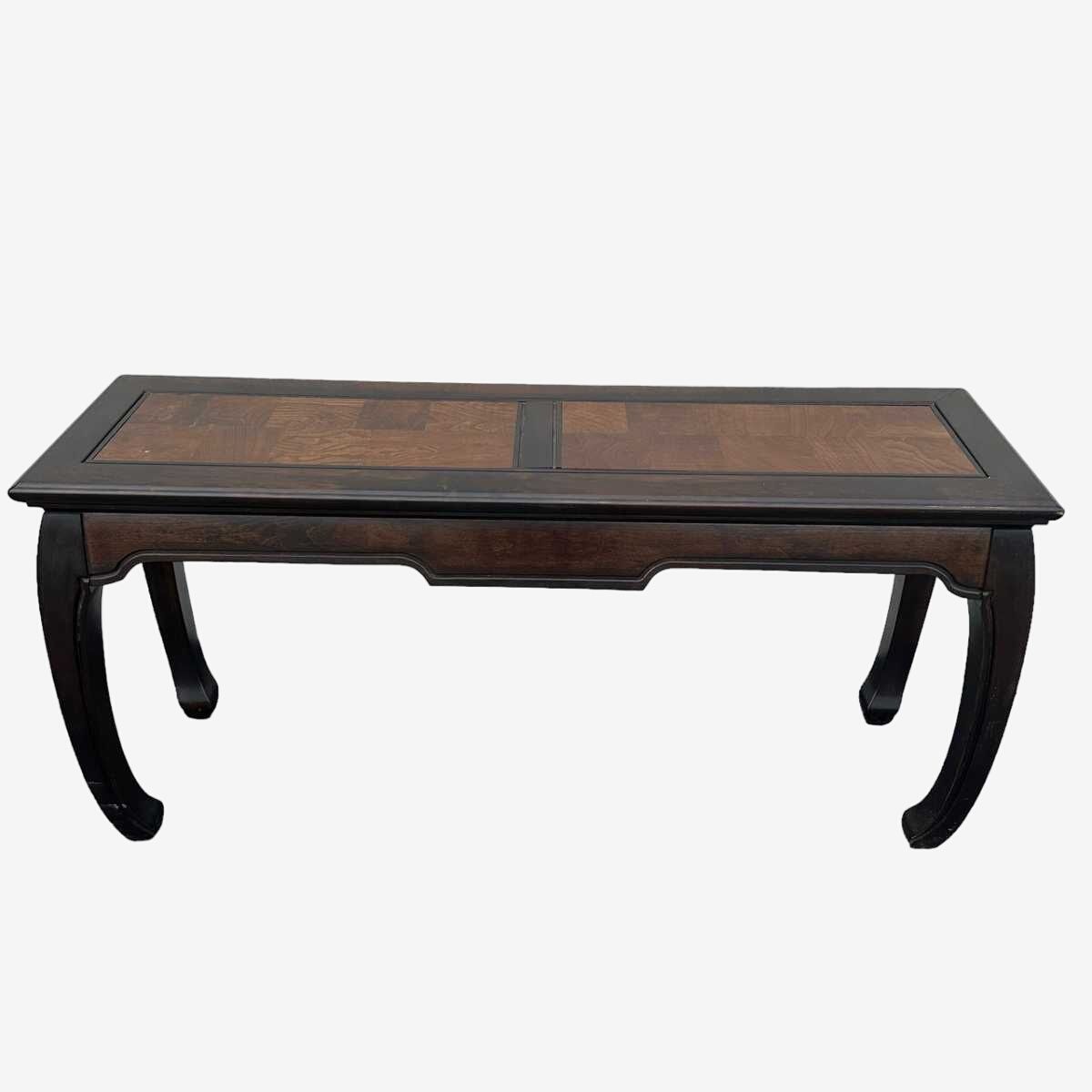Chinoiserie Console with Ming Style Feet - Vintage Two Tone Black ...