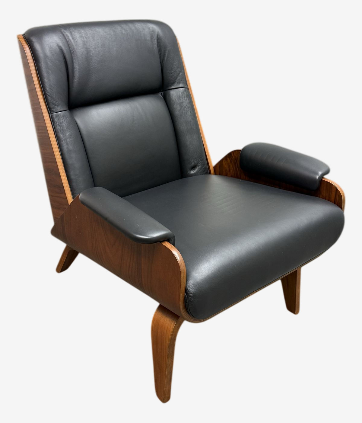 Paulo Bent Ply Leather Chair