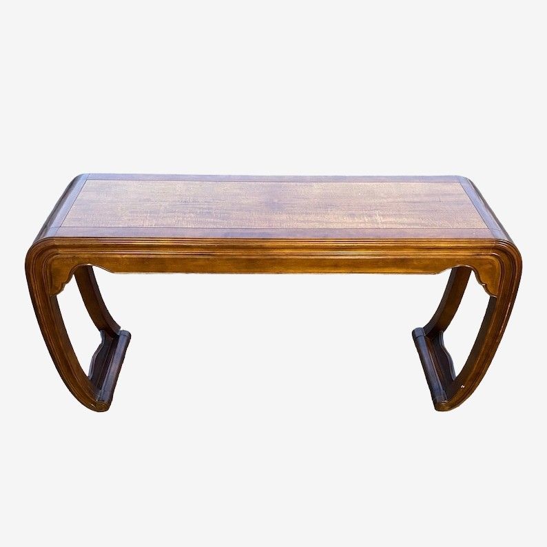 Chinoiserie Console by Henredon Furniture - Vintage Walnut Wood Asian ...