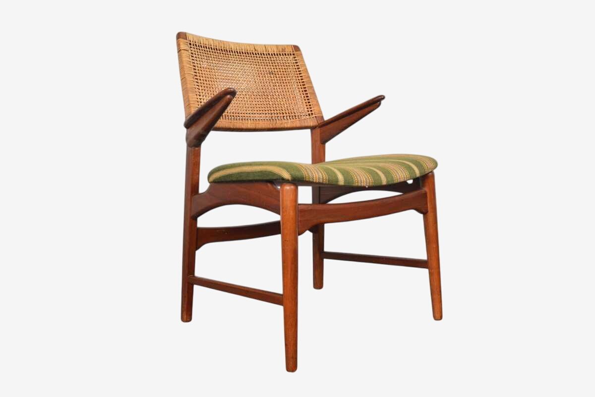 E knudsen model 48 armchair in teak + cane | Stag - $1200 | Kashew | Kashew