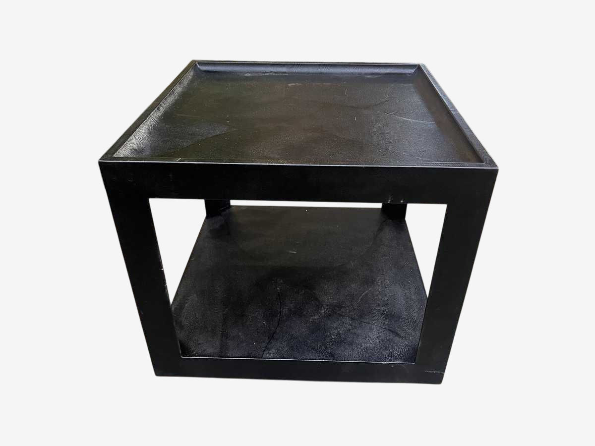 Postmodern Karl Springer Lizard Skin Embossed Telephone Side Table ...
