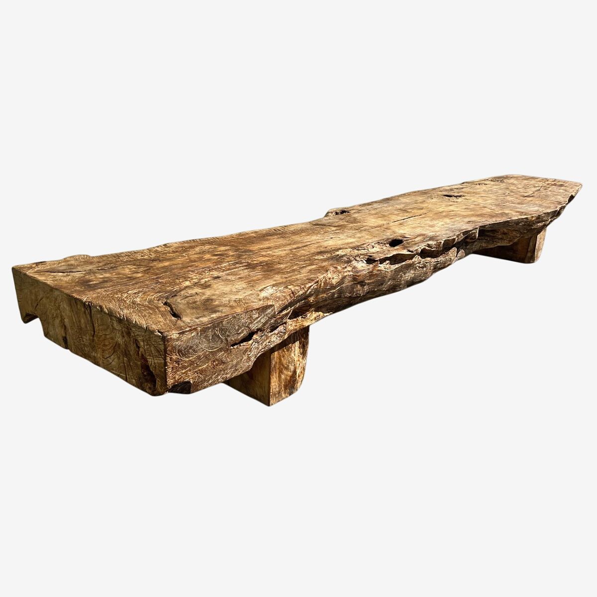 Large Lychee Slab Lobby Bench - $18125 | Kashew | Kashew
