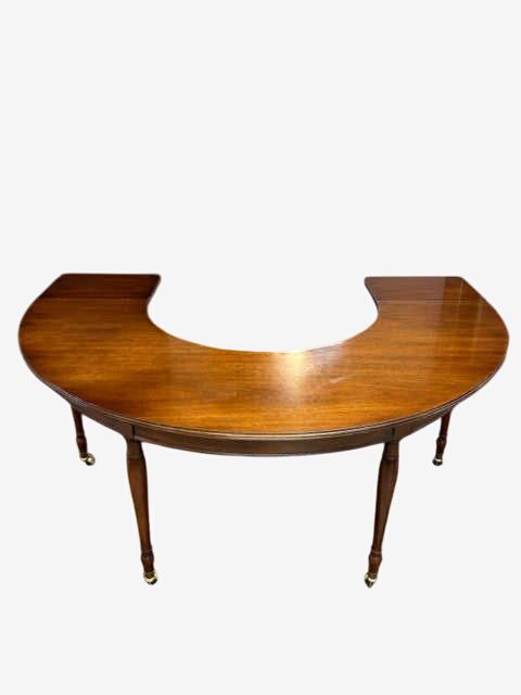 Kittenger Walnut Demi Lune Desk With Drop Down Leaves | Kashew