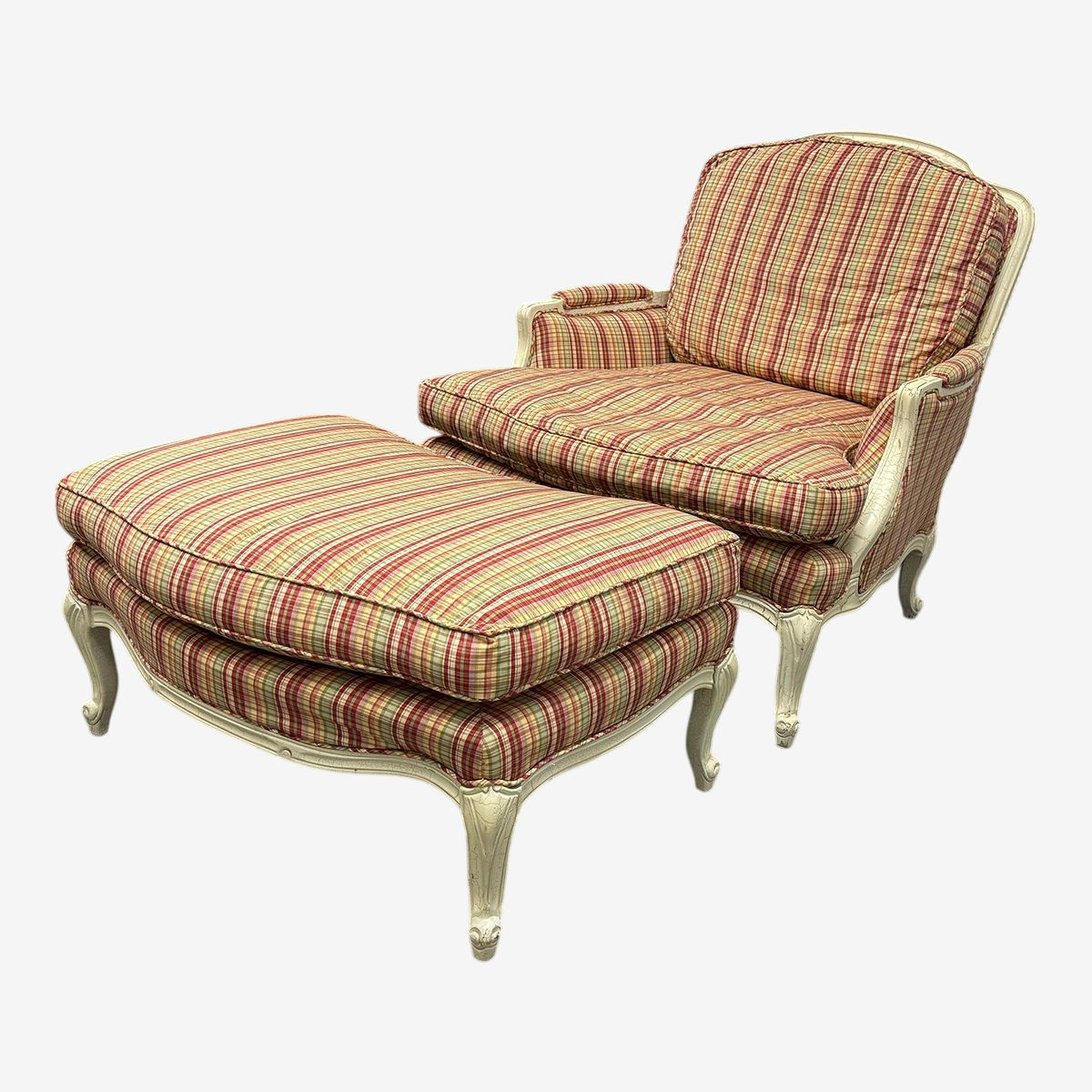 Sam Moore Louis XV Style Bergere Chair + Ottoman - $399 | Kashew | Kashew
