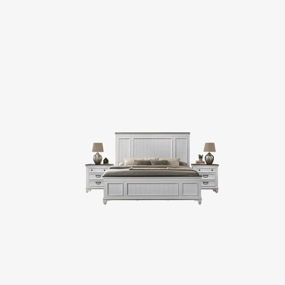 Laurel Foundry Modern Farmhouse Semaj Wood Bedroom Set w Shiplap Panel ...