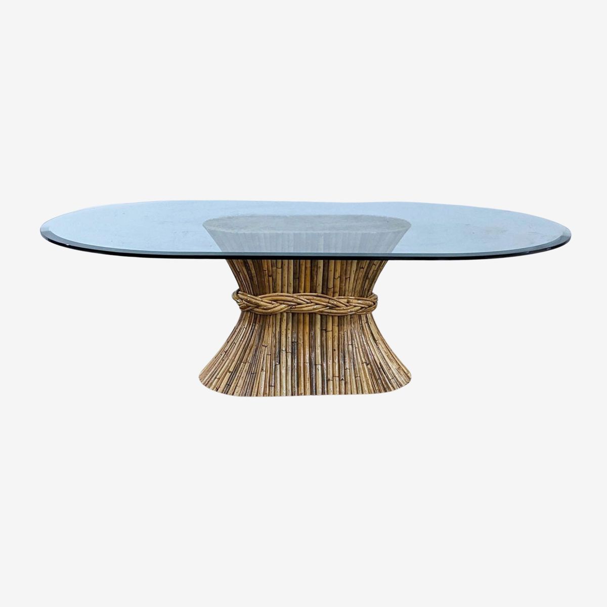 Oval Bamboo “Sheaf of Wheat” Dining Table - $516 | Kashew | Kashew