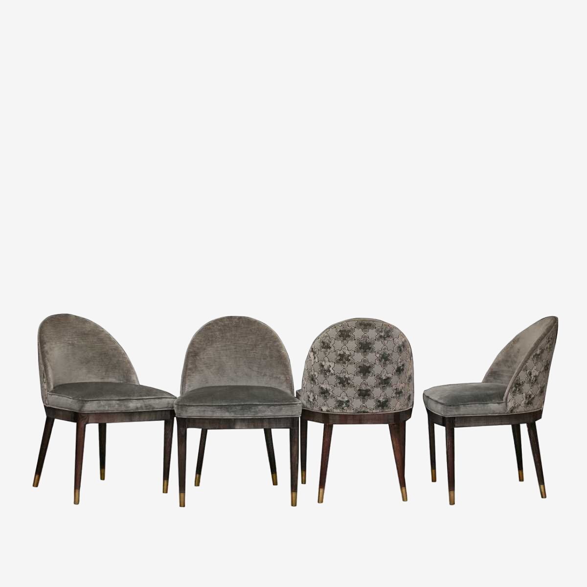 Set of 4 Suzanne Kasler Collection Hickory "Laurent" Dining Chairs with ...