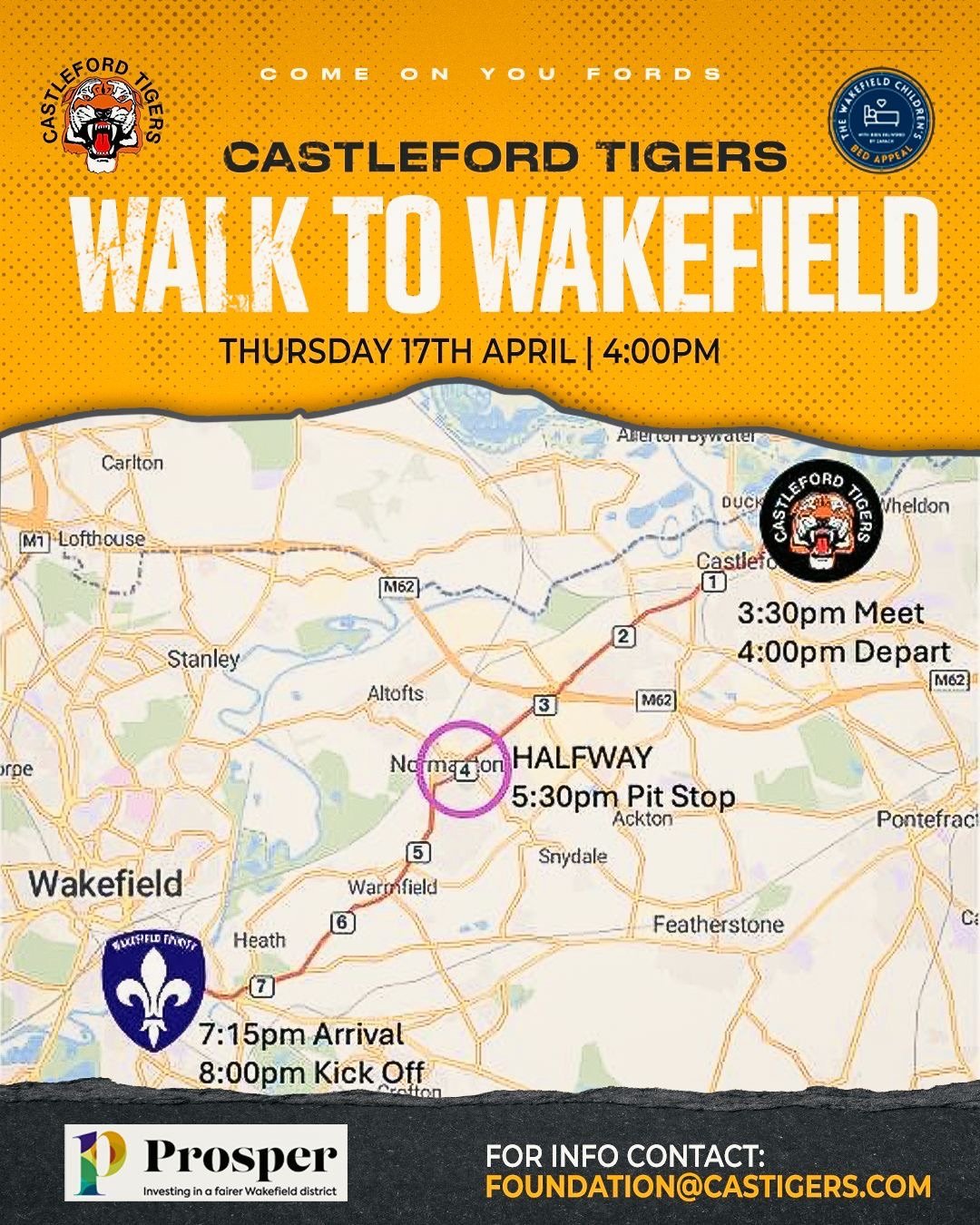 Wakefield clubs unite to walk for beds - Yorkshire Sport Foundation