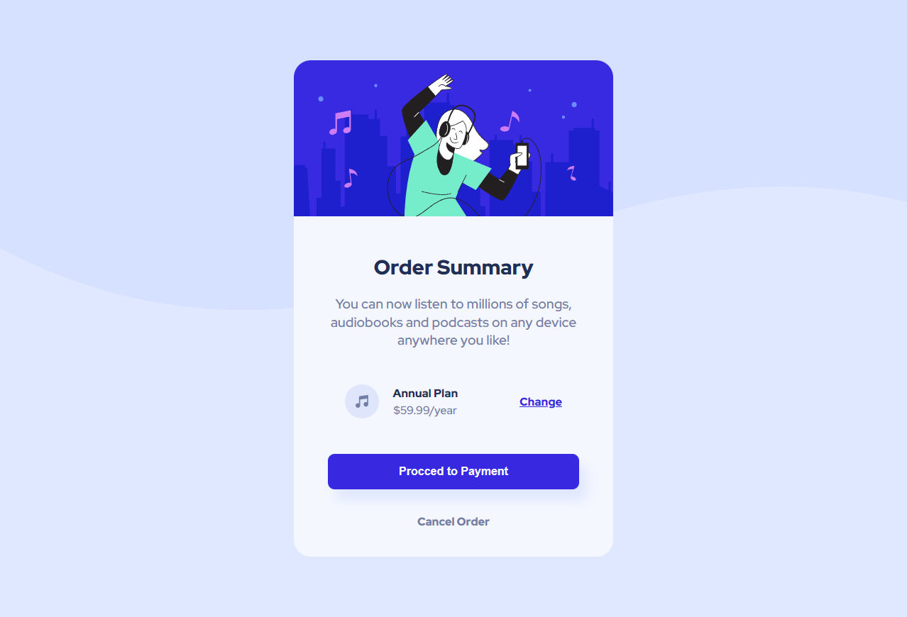 Github Fladeia Order Summaryfrontendmentor Frontend Mentor Order Summary Card Solution