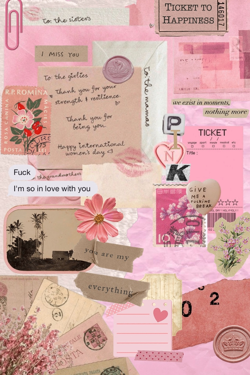 Landing | Pink Scrapbook Page 🩷🌸🎀